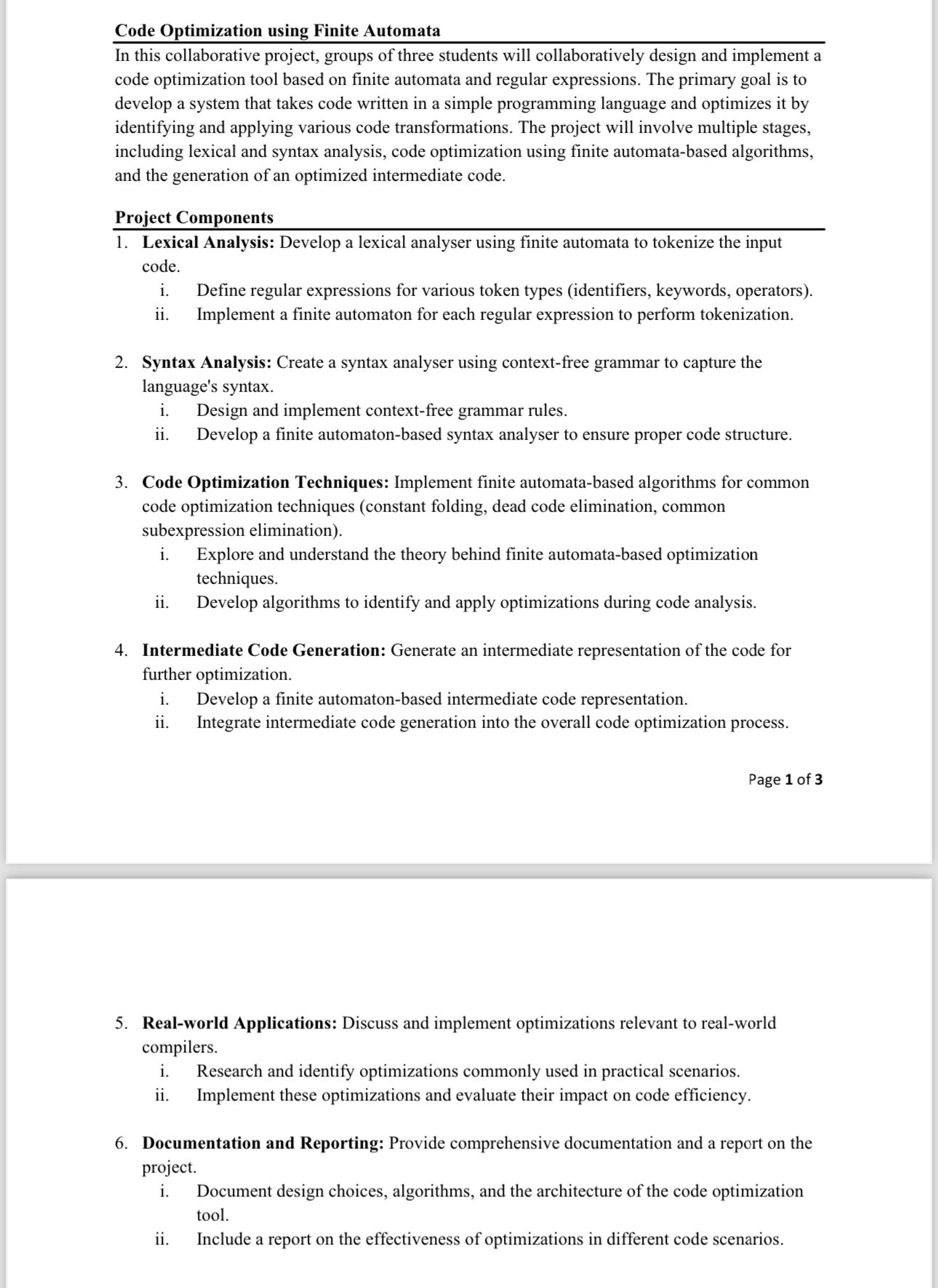 Code Optimization using Finite AutomataImplement a | Chegg.com