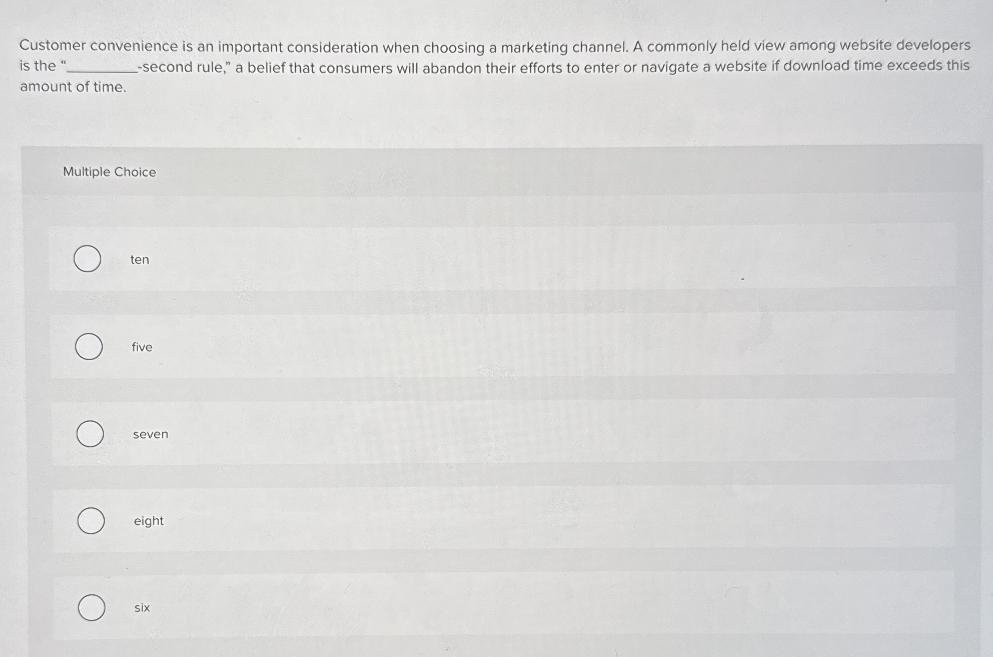 Solved Customer convenience is an important consideration | Chegg.com