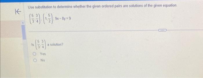 Solved Use substitution to determine whether the given | Chegg.com