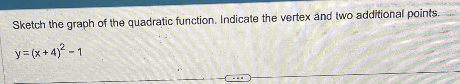 Solved Sketch the graph of the quadratic function. Indicate | Chegg.com