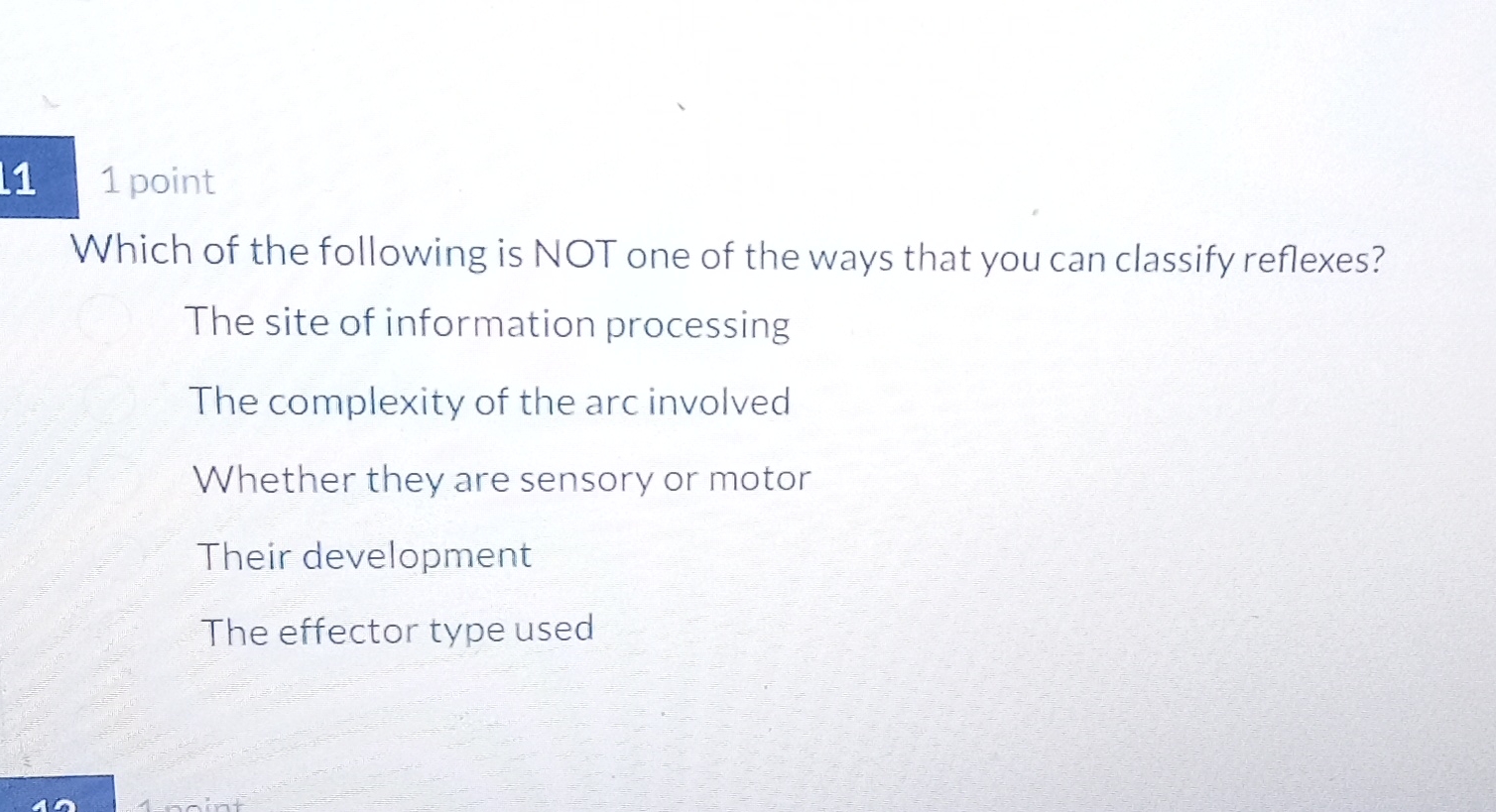 Solved 11 ﻿pointWhich of the following is NOT one of the | Chegg.com