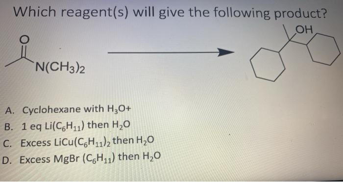 Solved Which reagent(s) will give the following product? OH | Chegg.com