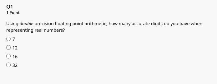 Solved Q11 ﻿PointUsing double precision floating point | Chegg.com