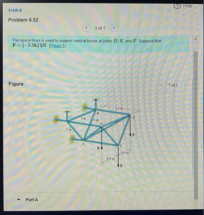 Solved The Space Truss Is Used To Support Vertical Forces At