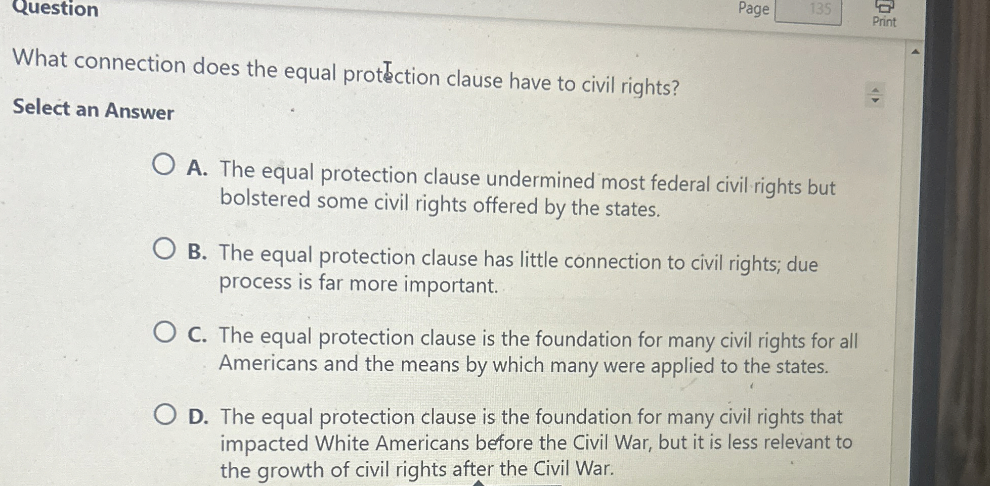 Solved QuestionPage ,What connection does the equal | Chegg.com