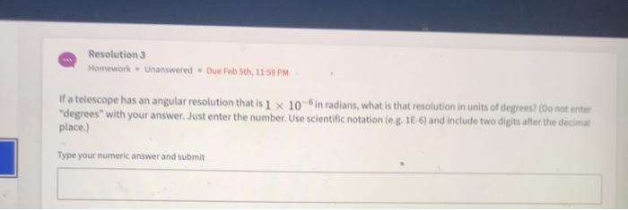 Solved *** Resolution 3 Homework. Unanswered. Due Feb 5th, | Chegg.com