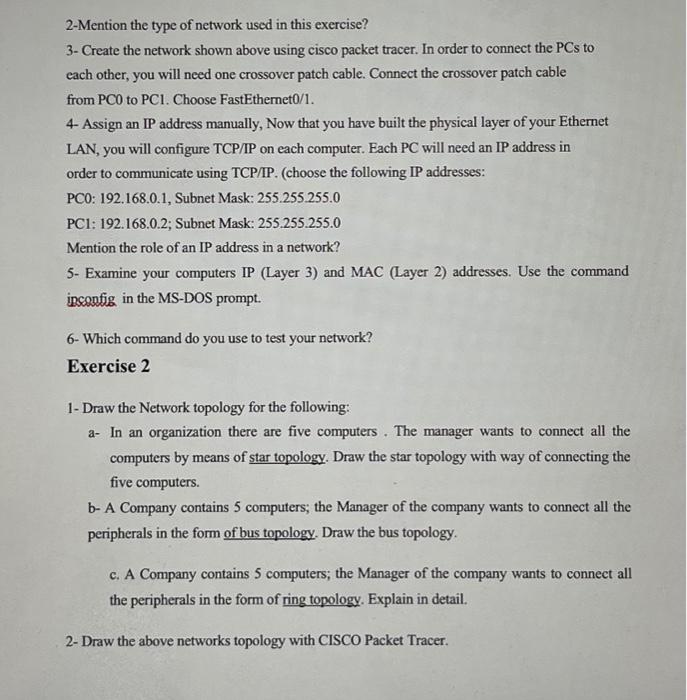 Solved Network management: Lab1 Presentation of packet | Chegg.com