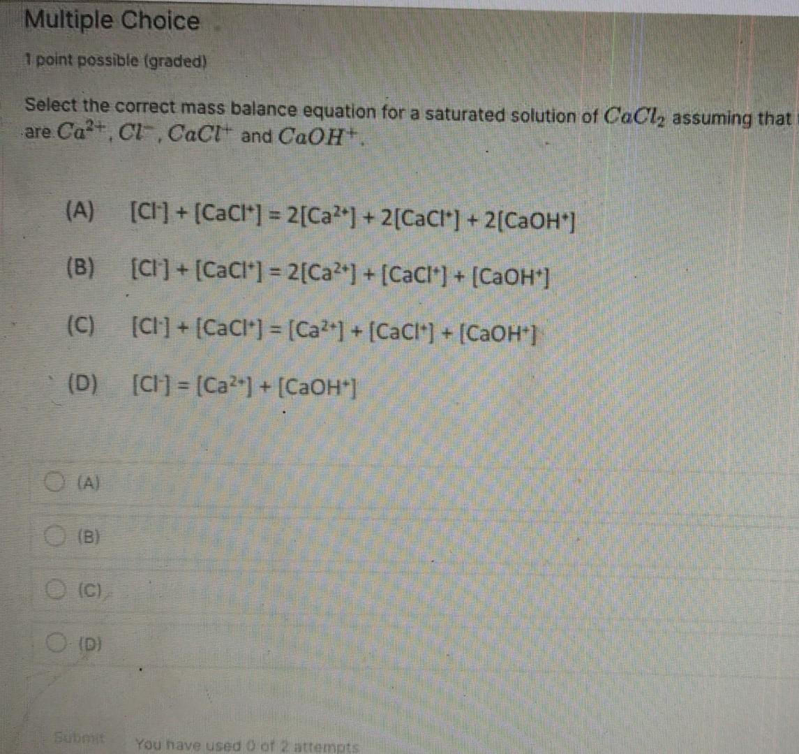 Solved Multiple Choice 1 point possible (graded) Select the | Chegg.com