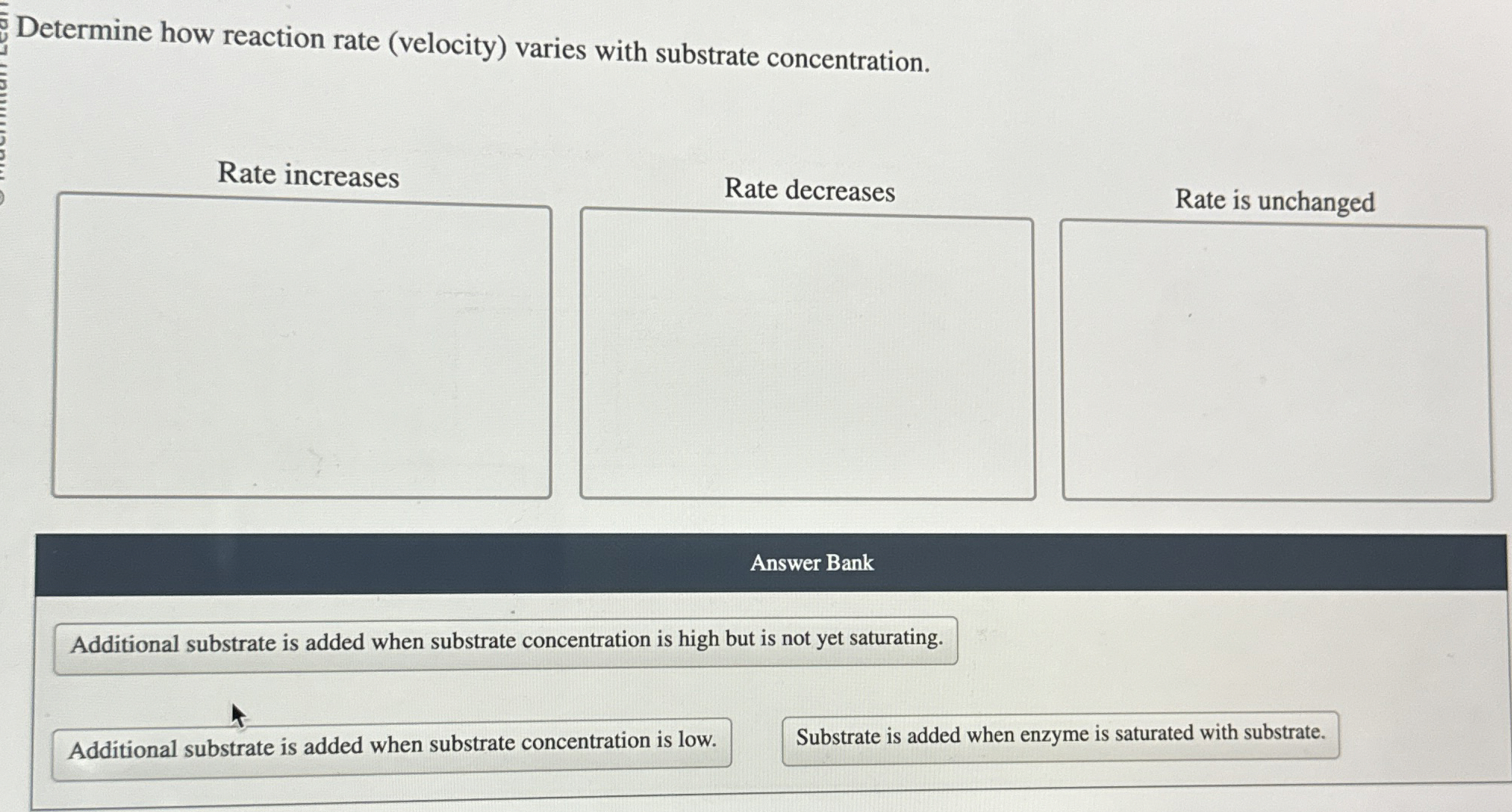 Solved Answer BankAdditional substrate is added when | Chegg.com