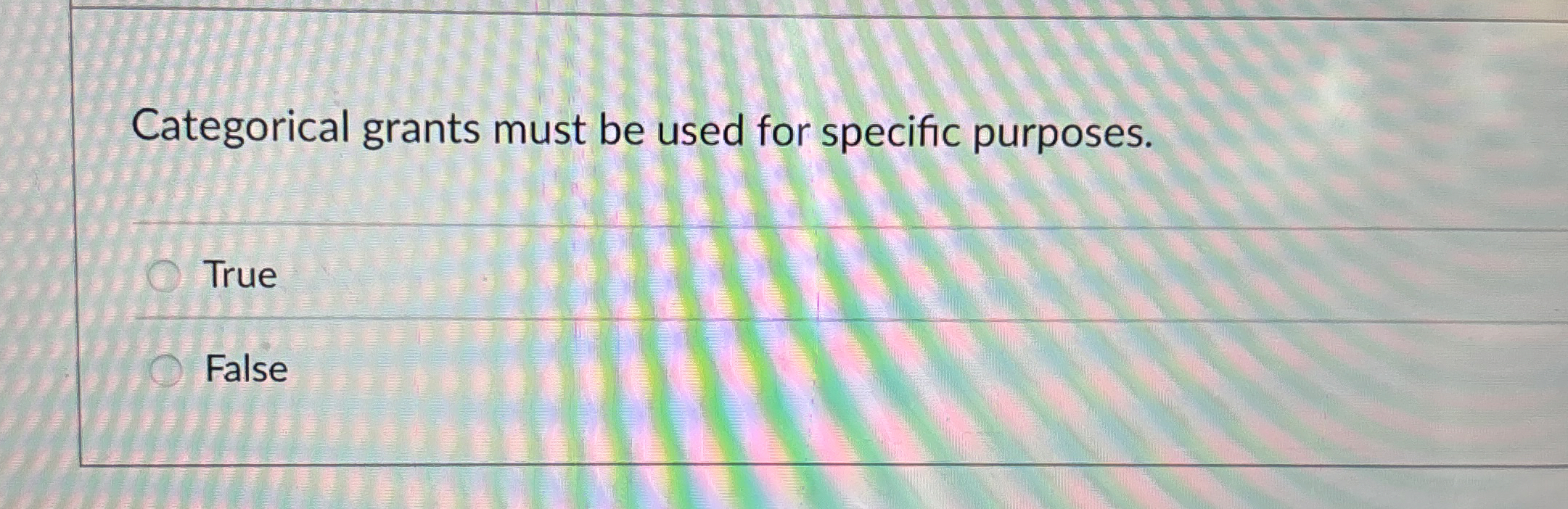 Solved Categorical grants must be used for specific | Chegg.com