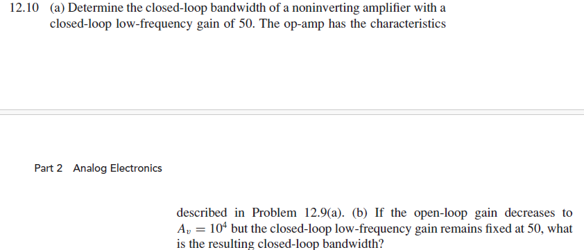 Solved Answer 12.10. 12.10 (a) ﻿Determine the closed-loop | Chegg.com