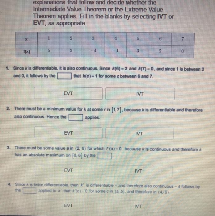 Solved The Extreme Value Theorem (EVT) states that if f(x) | Chegg.com
