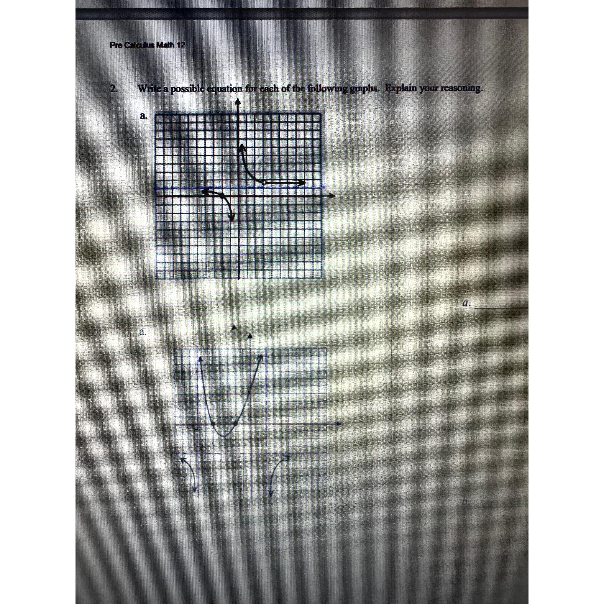 Solved Write a possible equation for cach of the following | Chegg.com