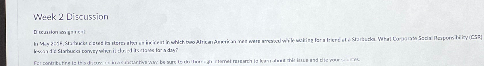 Solved Week 2 ﻿DiscussionDiscussion assignment: lesson did | Chegg.com