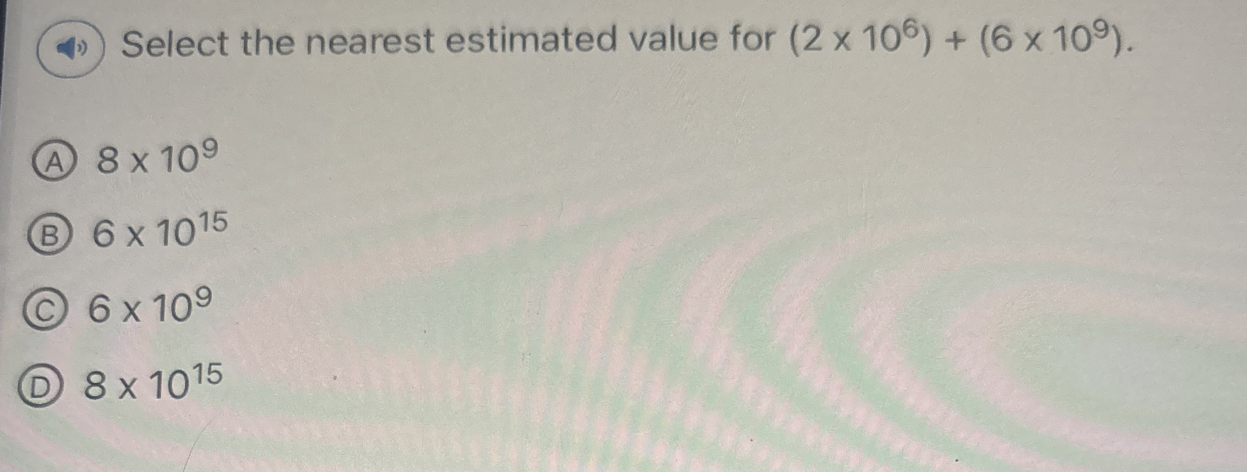 Solved Select the nearest estimated value for | Chegg.com