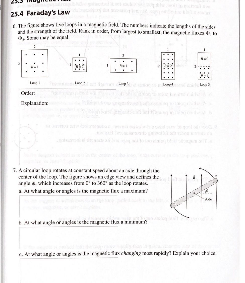 Solved 25.4 ﻿Faraday's Law6. ﻿The figure shows five loops in | Chegg.com