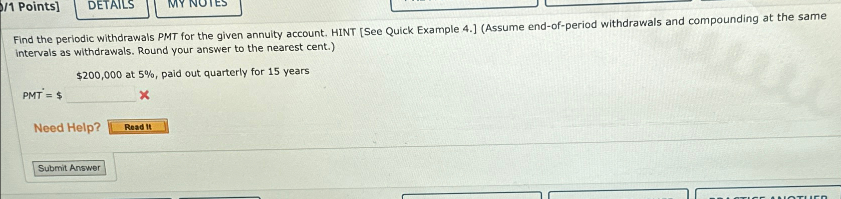 Solved Find the periodic withdrawals PMT for the given | Chegg.com