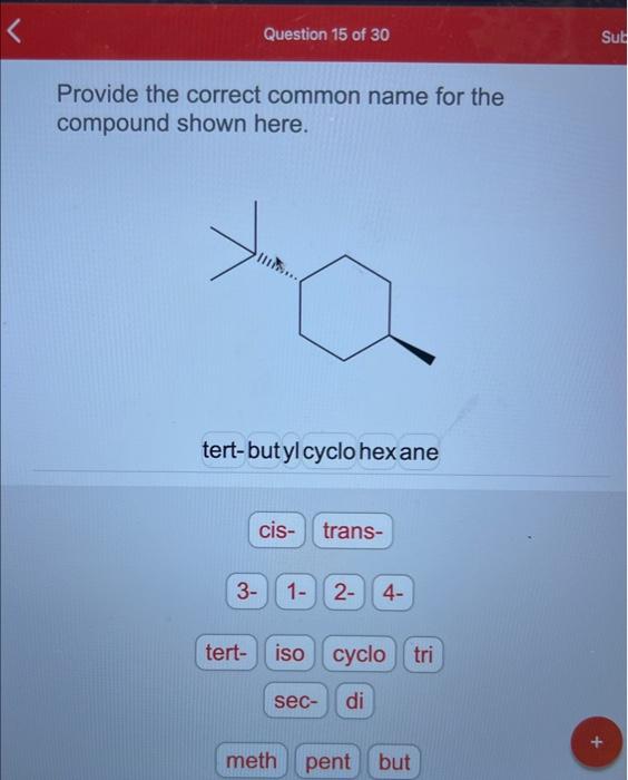 Solved Provide the correct common name for the compound | Chegg.com