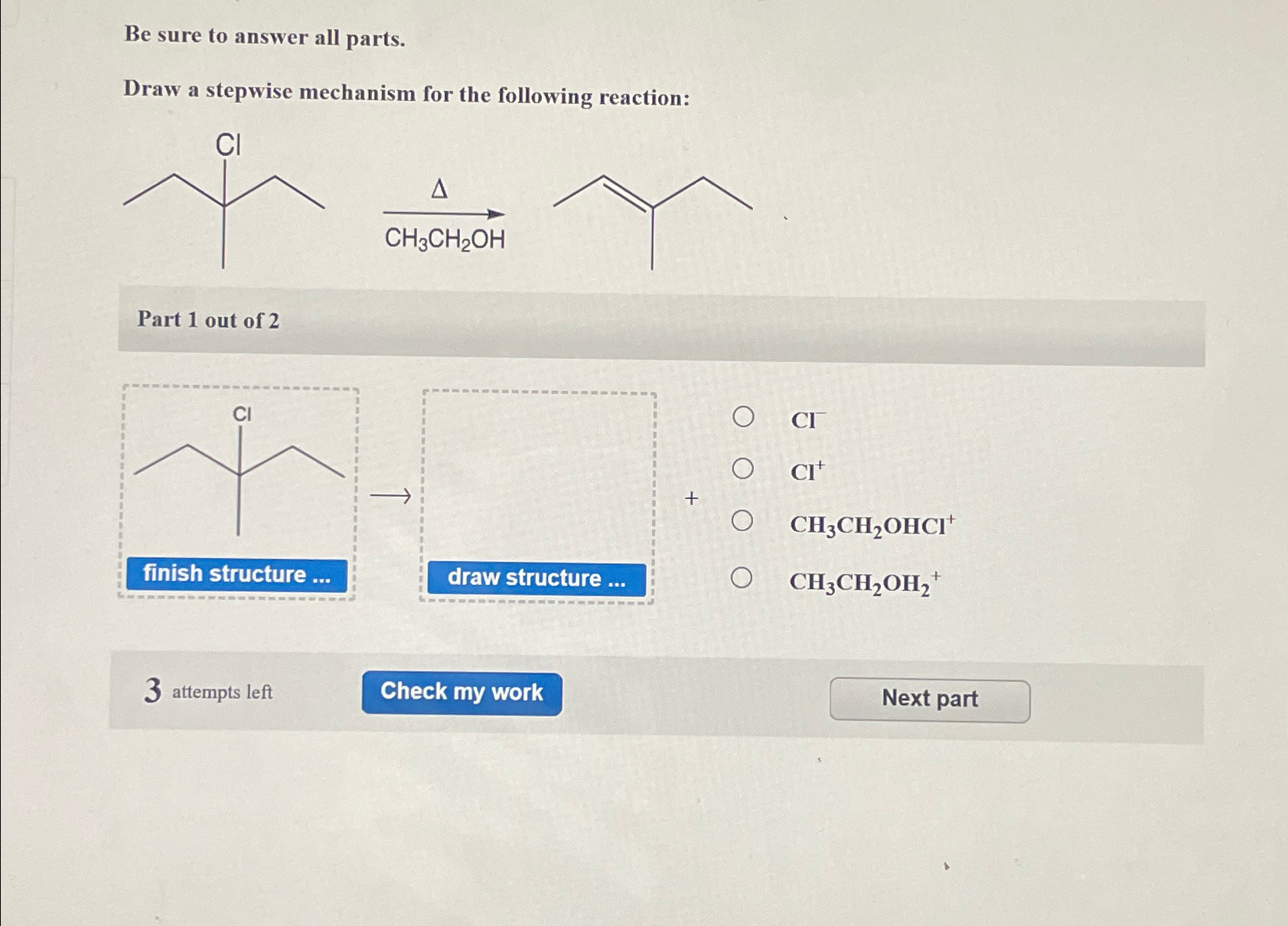 Solved Be sure to answer all parts.Draw a stepwise mechanism | Chegg.com