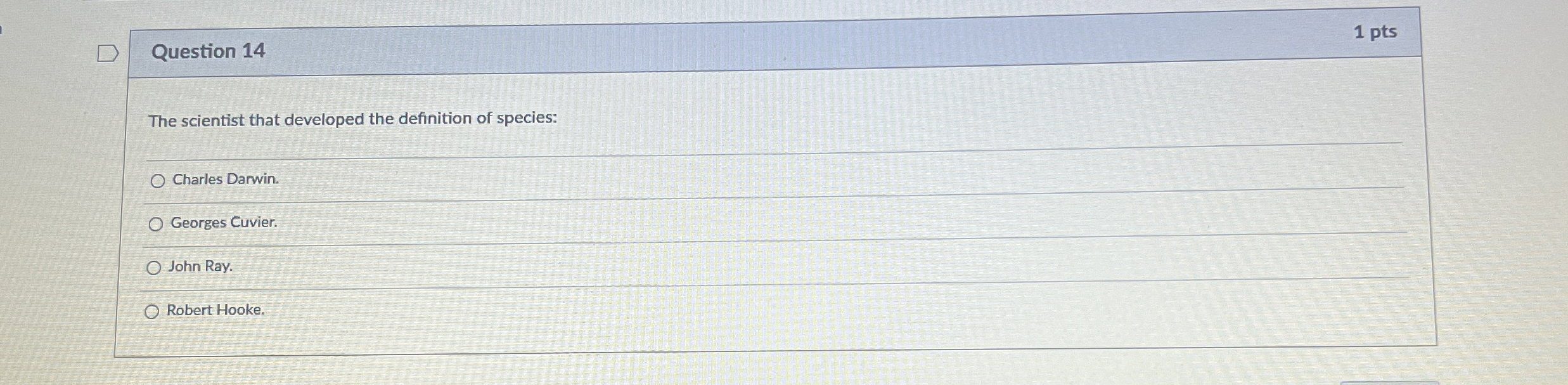 Solved Question 141 ﻿ptsThe scientist that developed the | Chegg.com