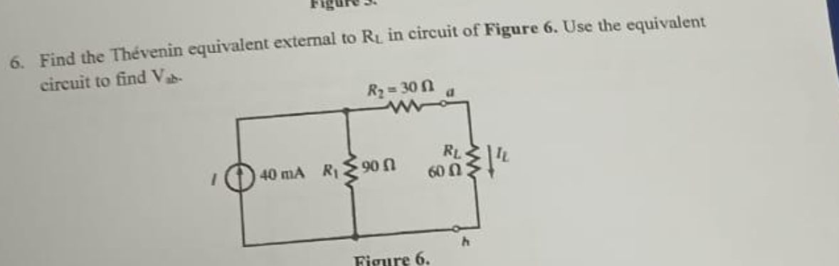 Solved Find the Thévenin equivalent external to RL ﻿in | Chegg.com