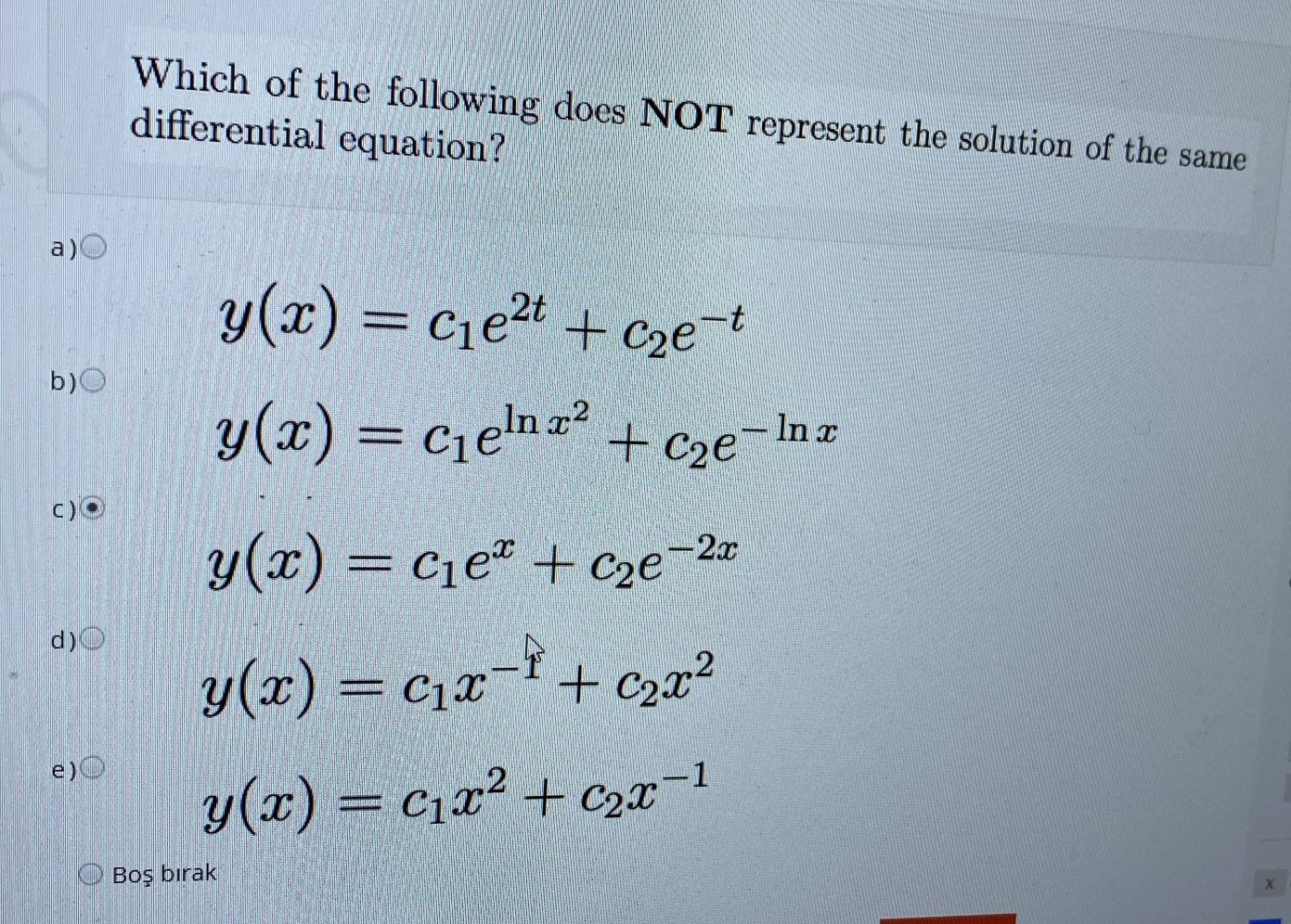 Solved Which of the following does NOT represent the | Chegg.com