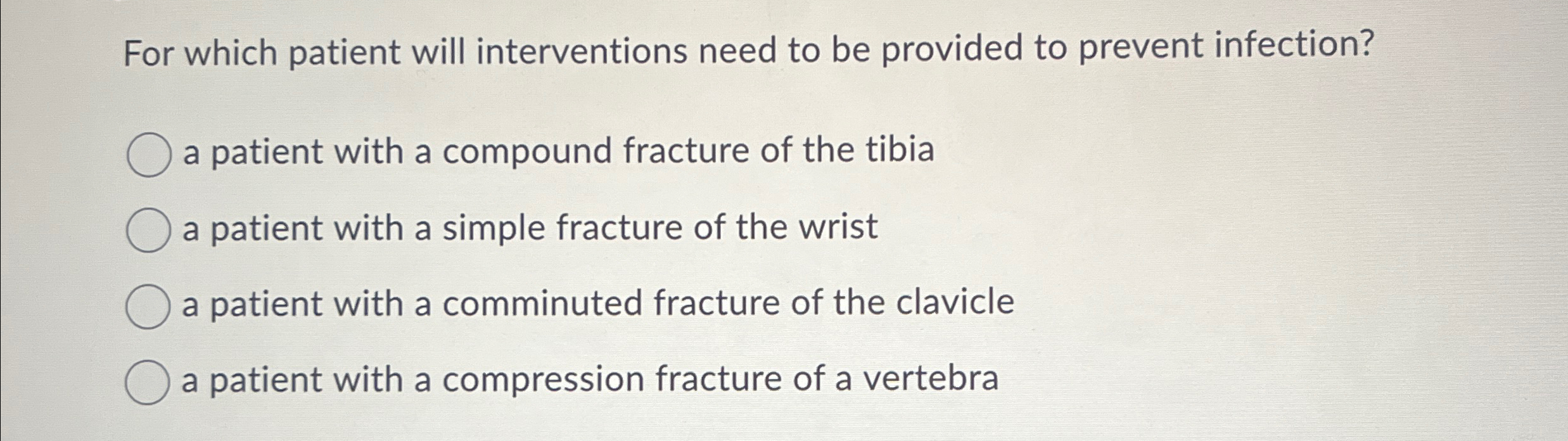 Solved For which patient will interventions need to be | Chegg.com