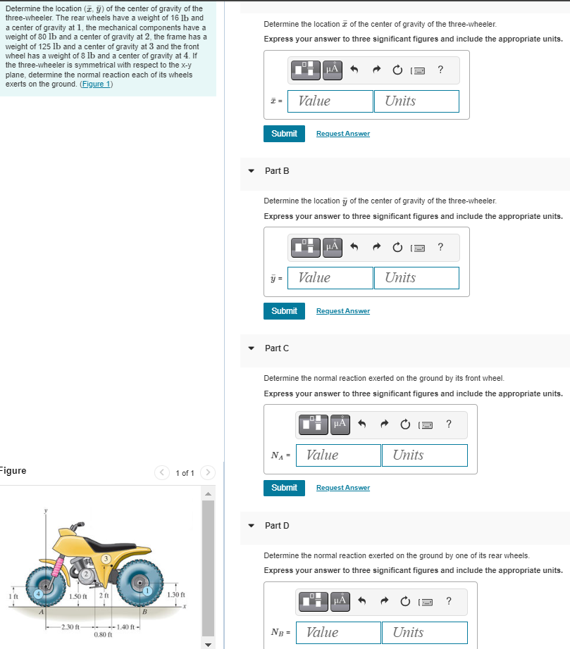 Solved Determine the location (x‾,bar (y)) ﻿of the center of | Chegg.com