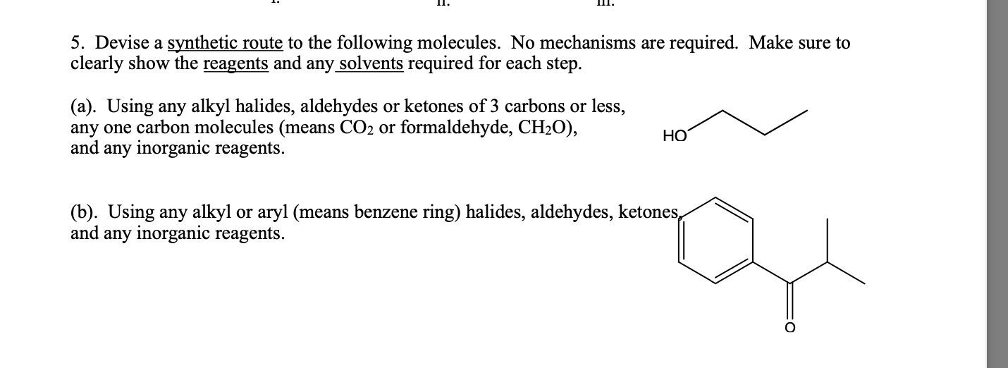 Solved Devise a synthetic route to the following molecules. | Chegg.com