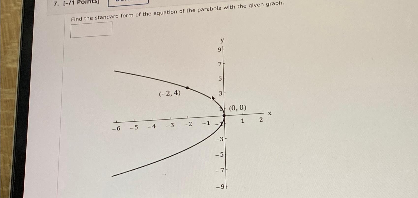 Solved Find the standard form of the equation of the | Chegg.com
