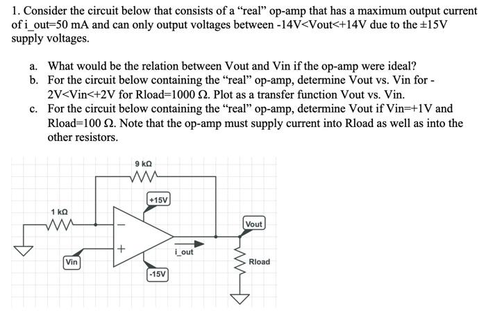 Solved 1. Consider the circuit below that consists of a | Chegg.com
