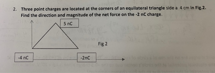 Solved three point charges are located at the corners of an | Chegg.com