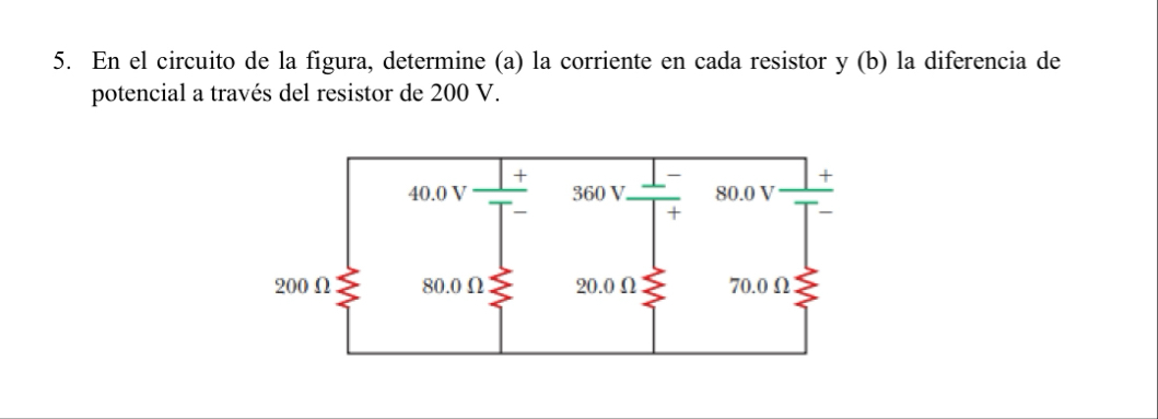 Solved En el circuito de la figura, determine (a) ﻿la | Chegg.com