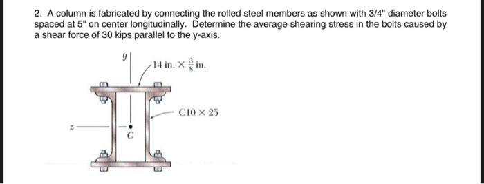 Solved 2. A column is fabricated by connecting the rolled | Chegg.com