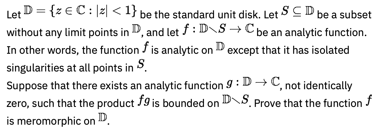 Solved Let D={zinC:|z|