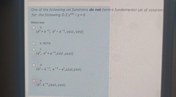Solved One of the following set functions do not form a | Chegg.com