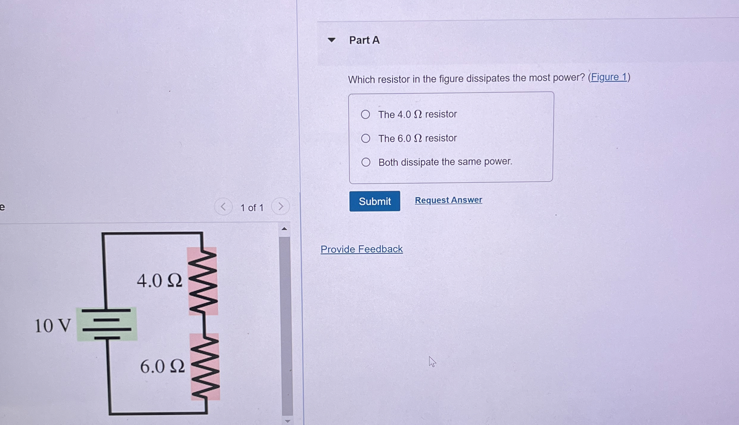 Solved Part AWhich resistor in the figure dissipates the | Chegg.com