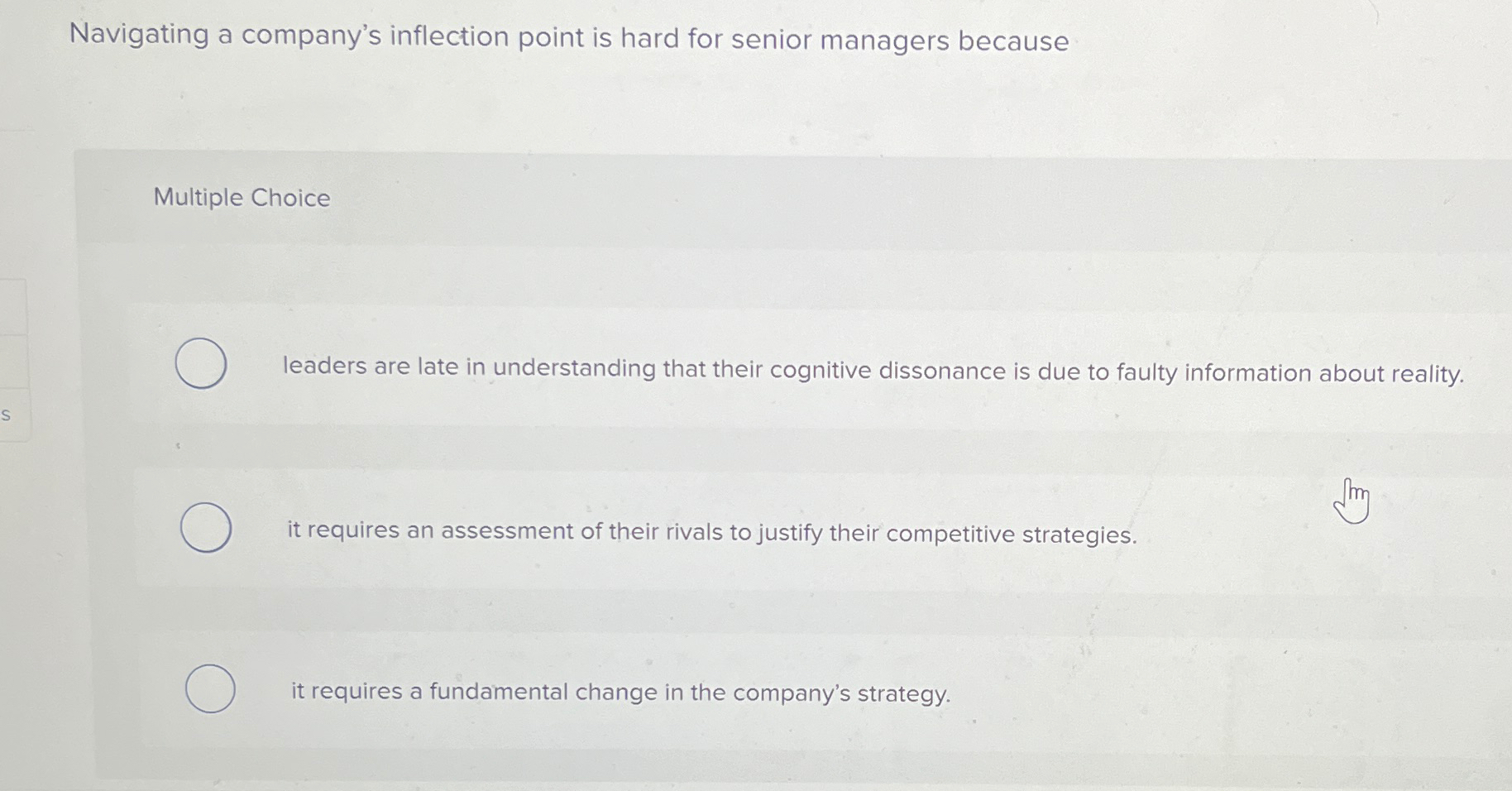 Solved Navigating a company's inflection point is hard for | Chegg.com