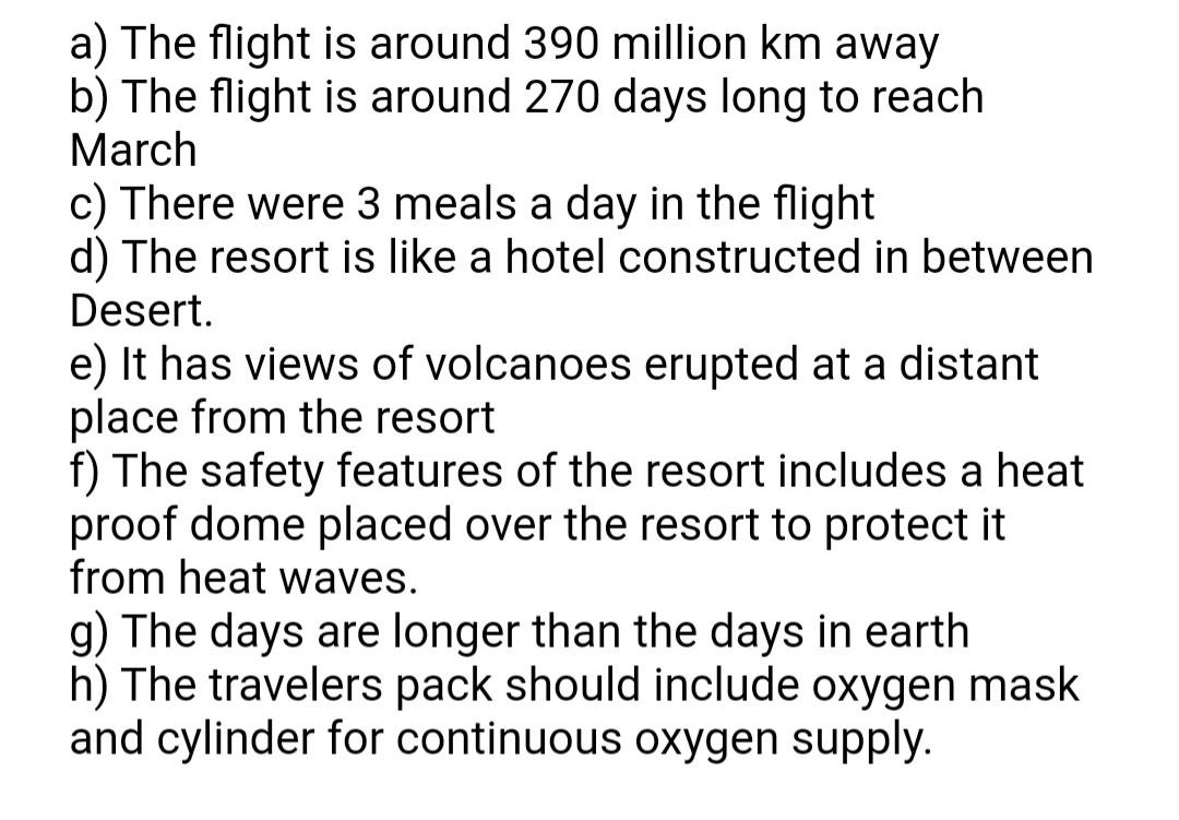 Solved Travel Brochure to Mars 1.6 Dwarf Planets a) The | Chegg.com