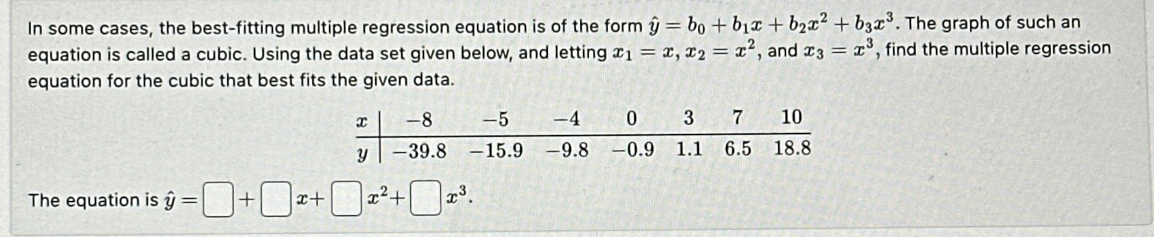 Solved In some cases, the best-fitting multiple regression | Chegg.com