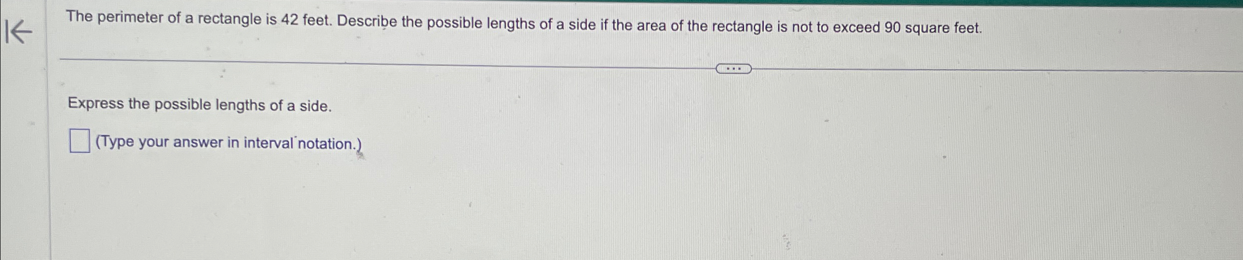 Solved The perimeter of a rectangle is 42 ﻿feet. Describe | Chegg.com