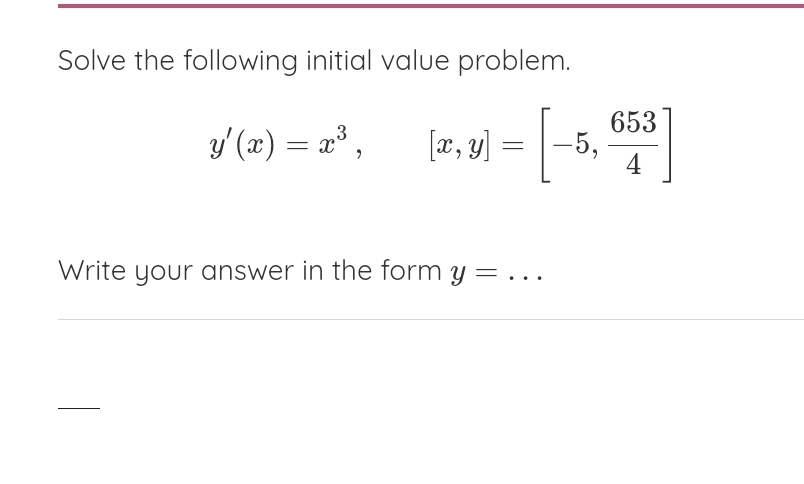 Solved Solve the following initial value | Chegg.com