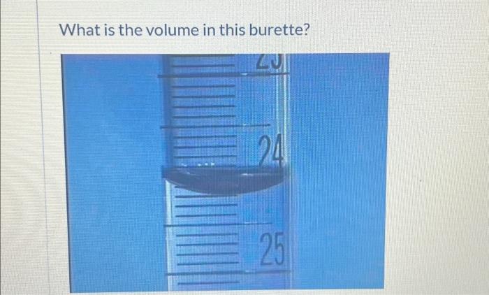 Solved What is the volume in this burette? | Chegg.com