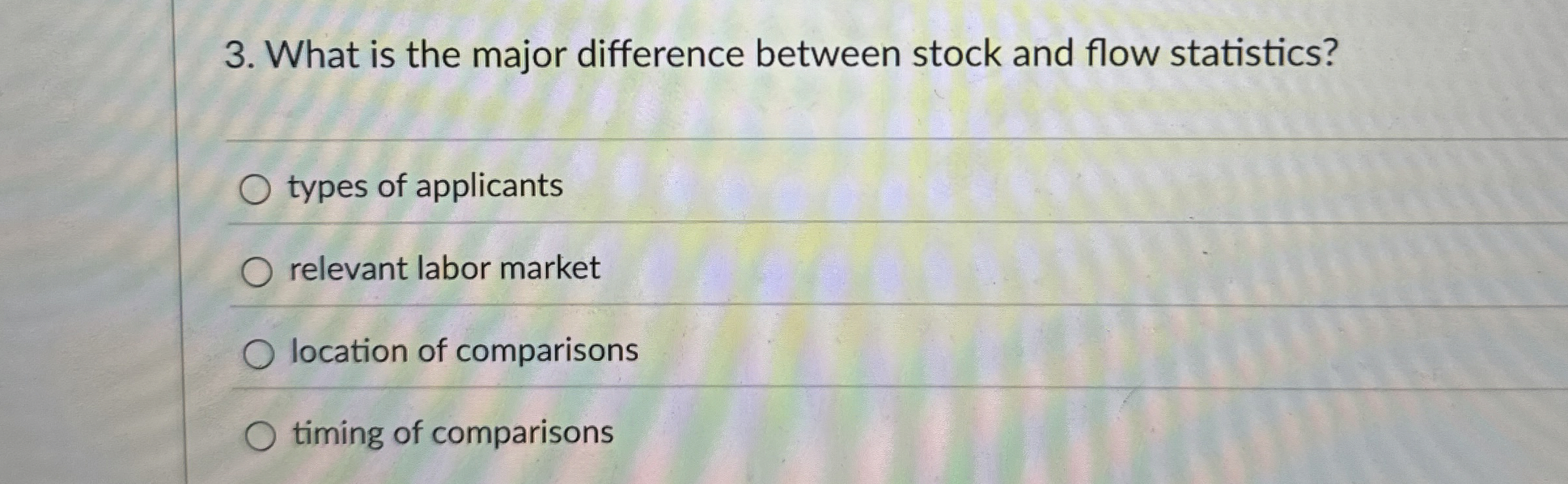 Solved What is the major difference between stock and flow | Chegg.com
