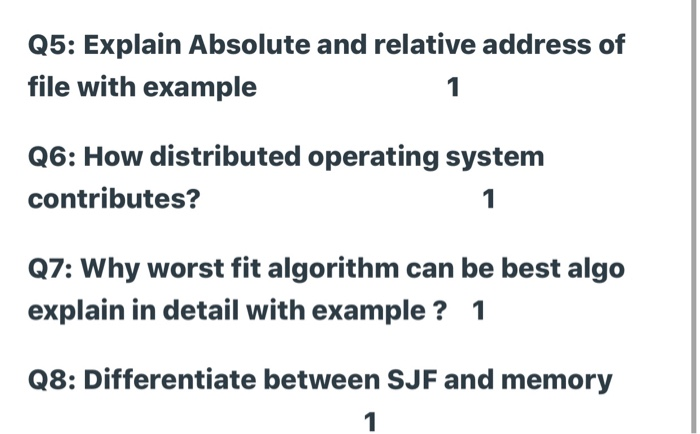 Solved Q3: Explain following terms in detail with example: 4 | Chegg.com