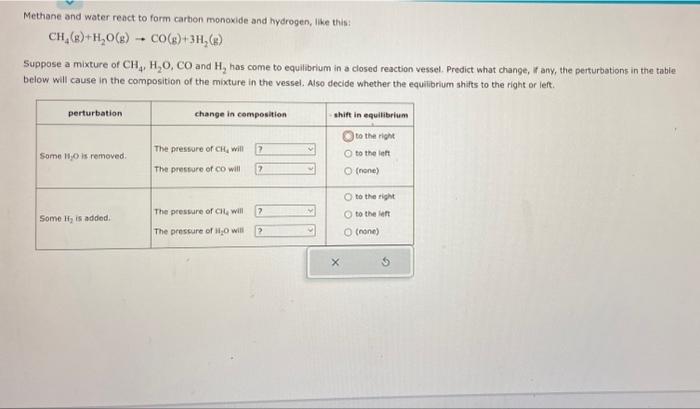 Solved Methane and water react to form carbon monoxide and | Chegg.com