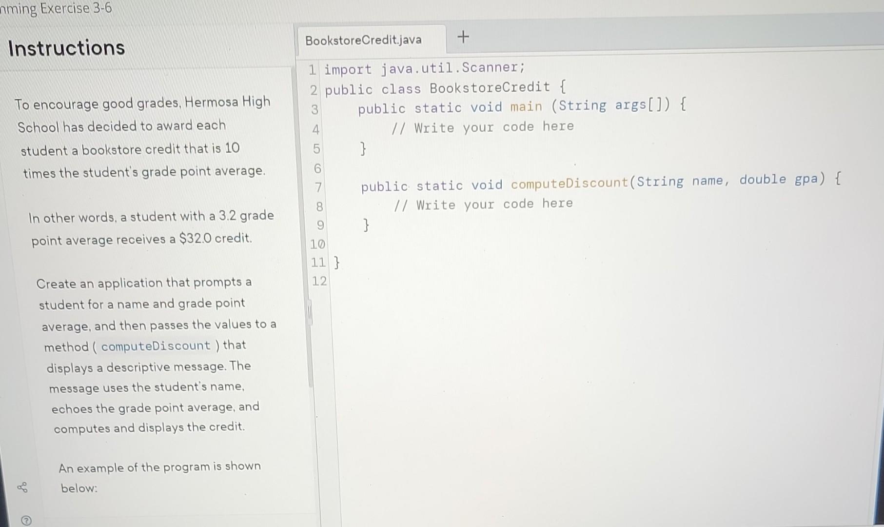 Solved nming Exercise 3-6 An example of the program is shown | Chegg.com