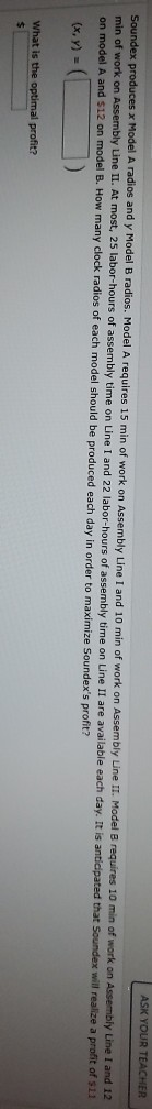 Solved ASK YOUR TEACHER Soundex produces x Model A radios | Chegg.com