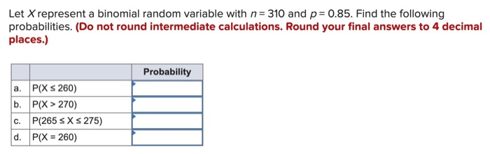Solved Let X represent a binomial random variable with n= | Chegg.com