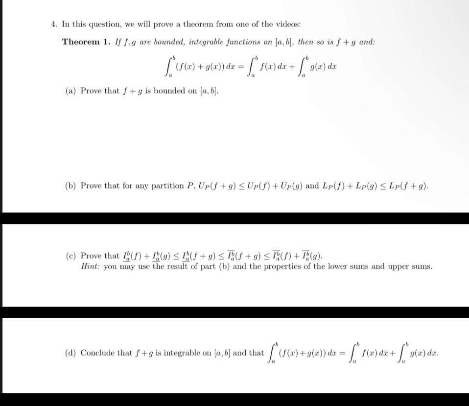 Solved PLEASE WRITE A FORMAL PROOF FOR EVERY SINGLE PART OF | Chegg.com